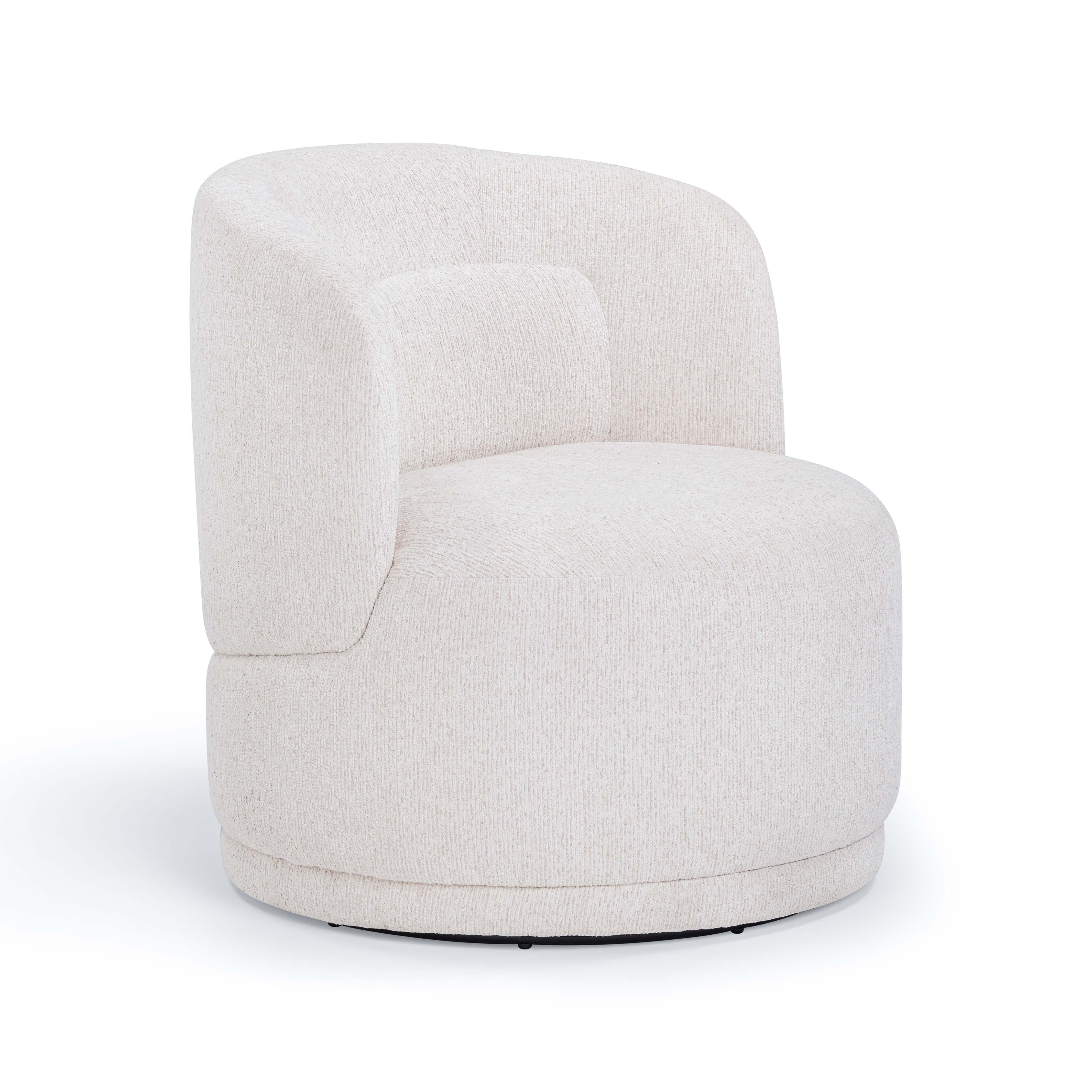 Massa Textured Performance Fabric Swivel Accent Chair | TOV Furniture