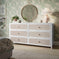 Patty 62" Rattan 6 Drawer Dresser | TOV Furniture