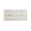 Patty 62" Rattan 6 Drawer Dresser | TOV Furniture