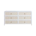 Patty 62" Rattan 6 Drawer Dresser | TOV Furniture