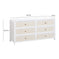 Patty 62" Rattan 6 Drawer Dresser | TOV Furniture