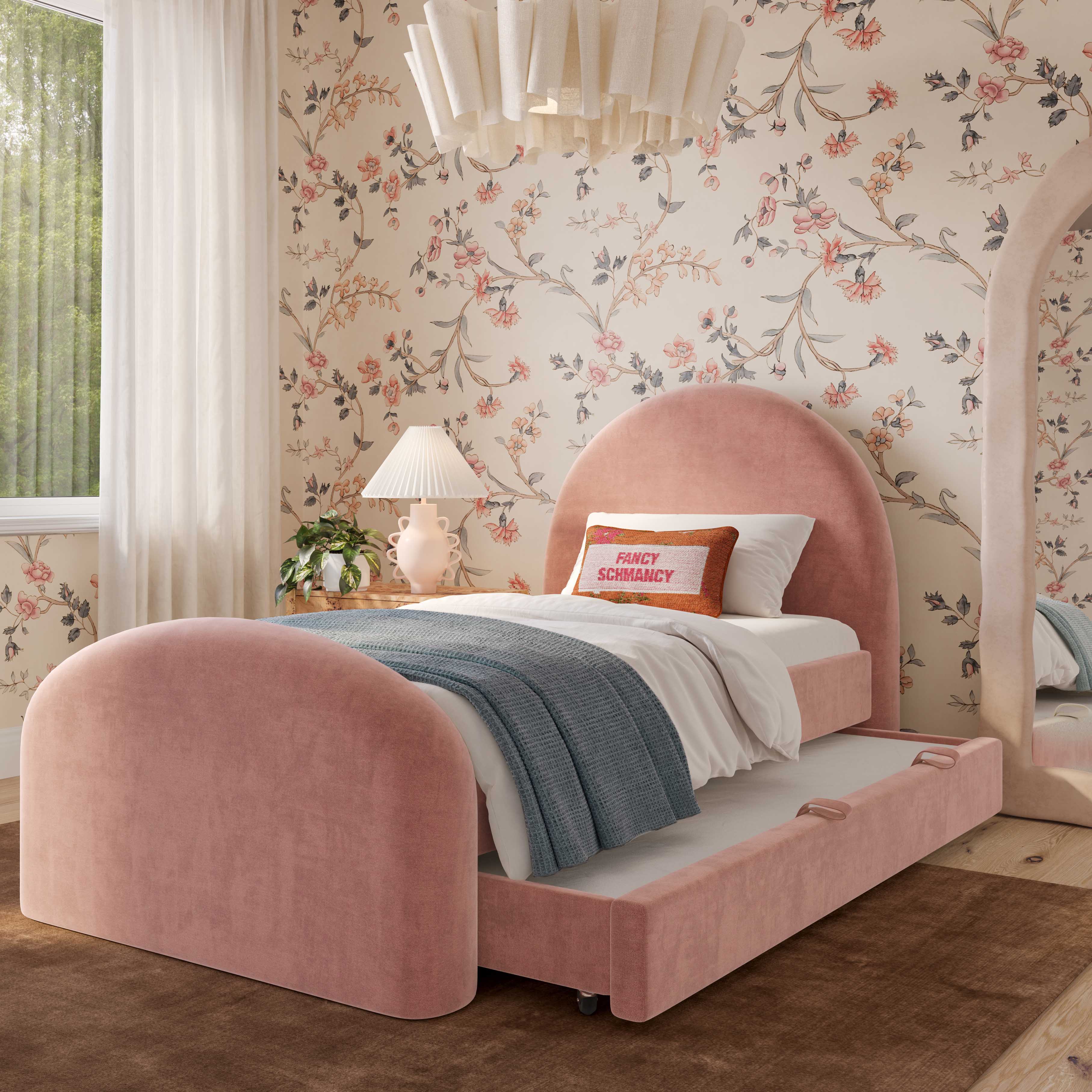 Moon Rose Upcycled Chenille Twin Bed – TOV Furniture
