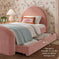 Moon Rose Upcycled Chenille Twin Trundle Bed | TOV Furniture