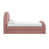 Moon Rose Upcycled Chenille Twin Trundle Bed | TOV Furniture