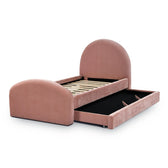 Moon Rose Upcycled Chenille Twin Trundle Bed | TOV Furniture