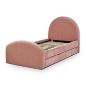 Moon Rose Upcycled Chenille Twin Trundle Bed | TOV Furniture