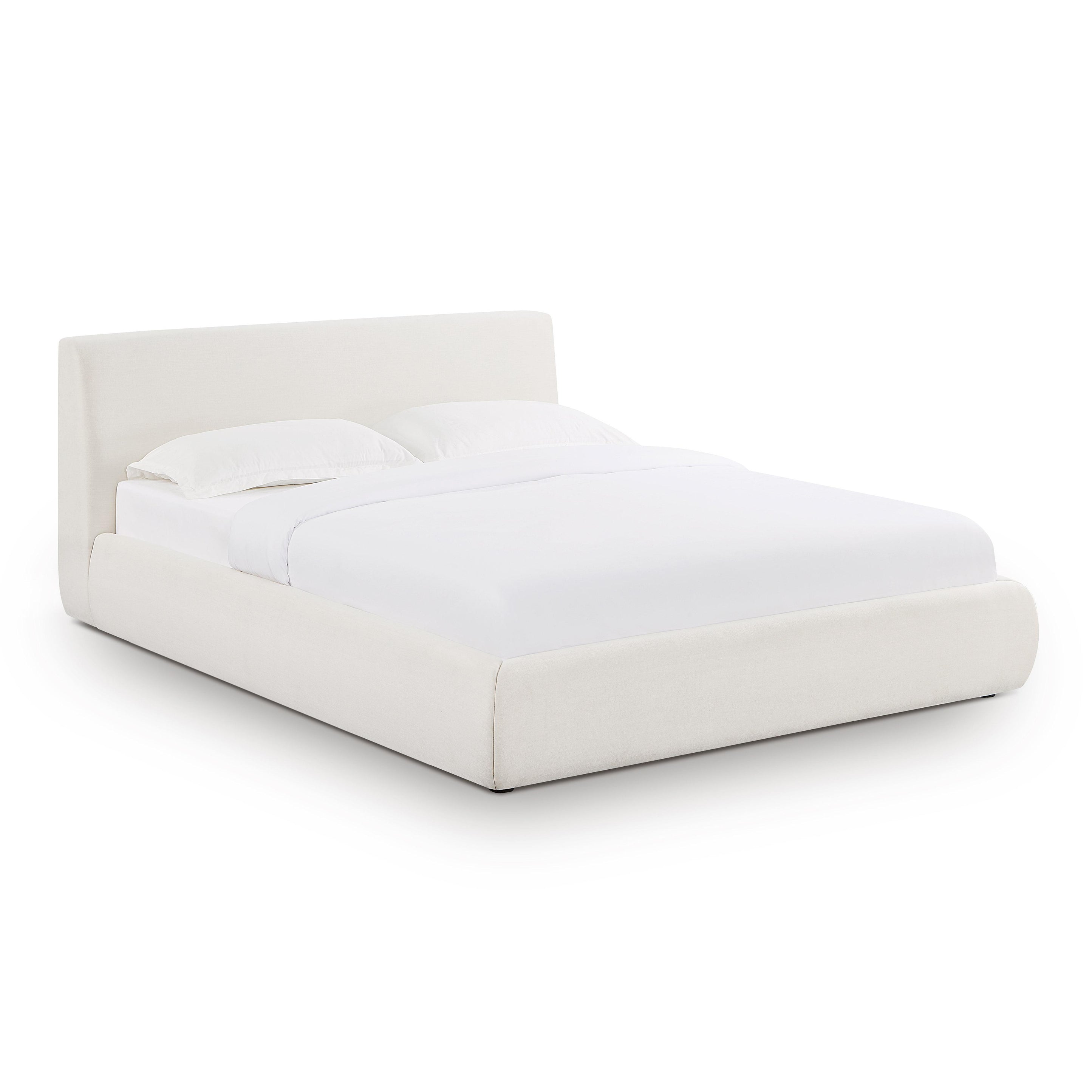 Isla Cream Upcycled Linen Bed – TOV Furniture