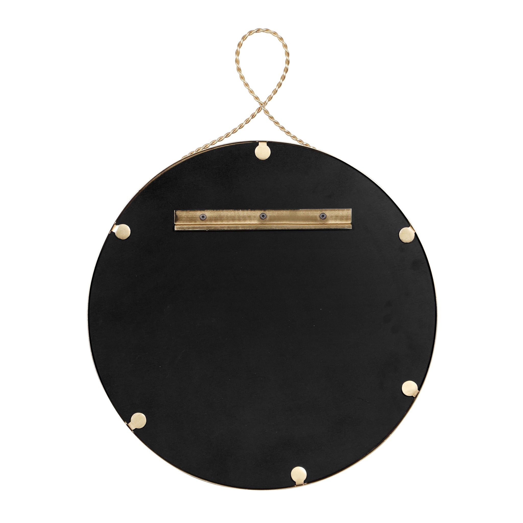 Ravina 24"X31" Braided Brass Round Wall Mirror – TOV Furniture