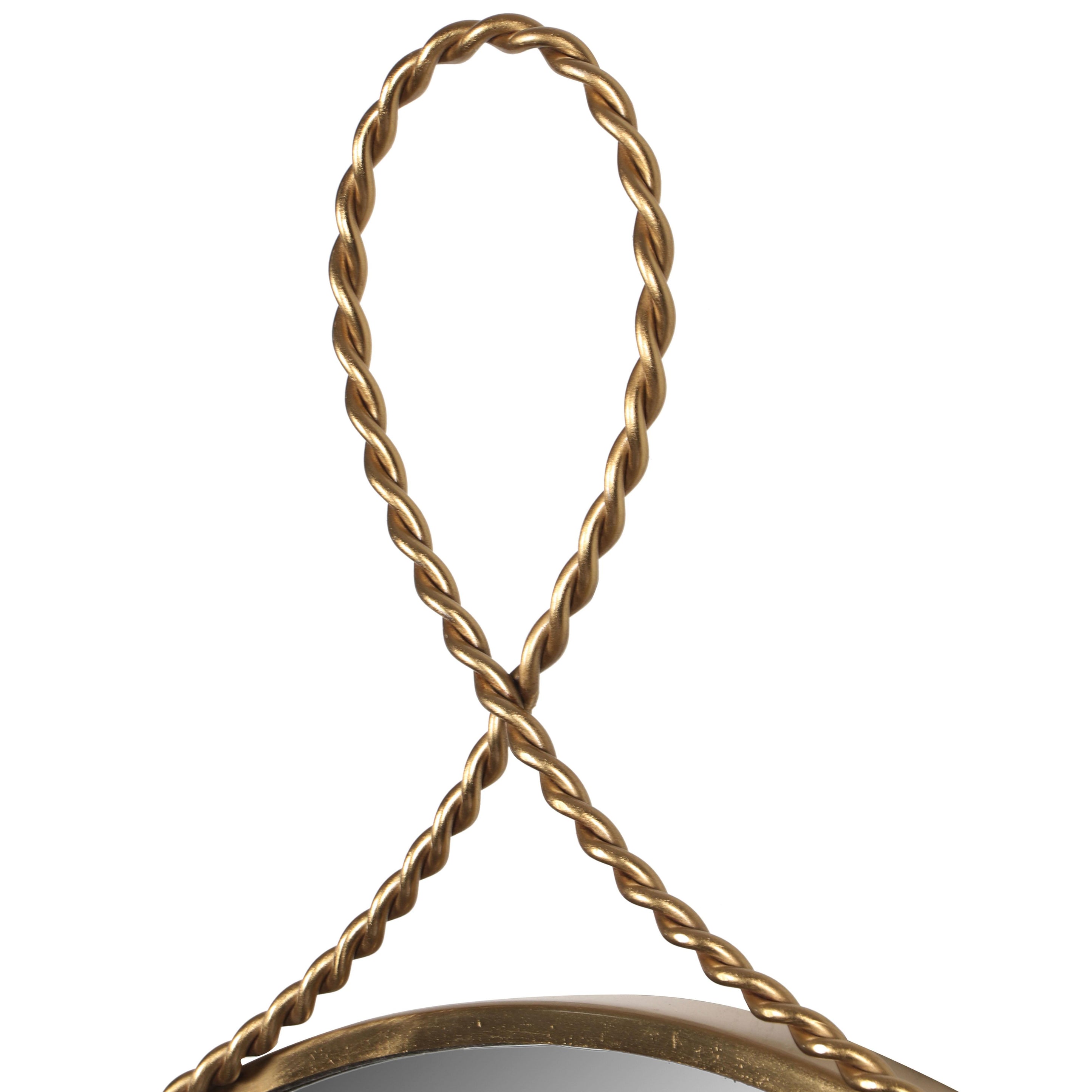 Ravina 20"X38" Braided Brass Oval Wall Mirror – TOV Furniture