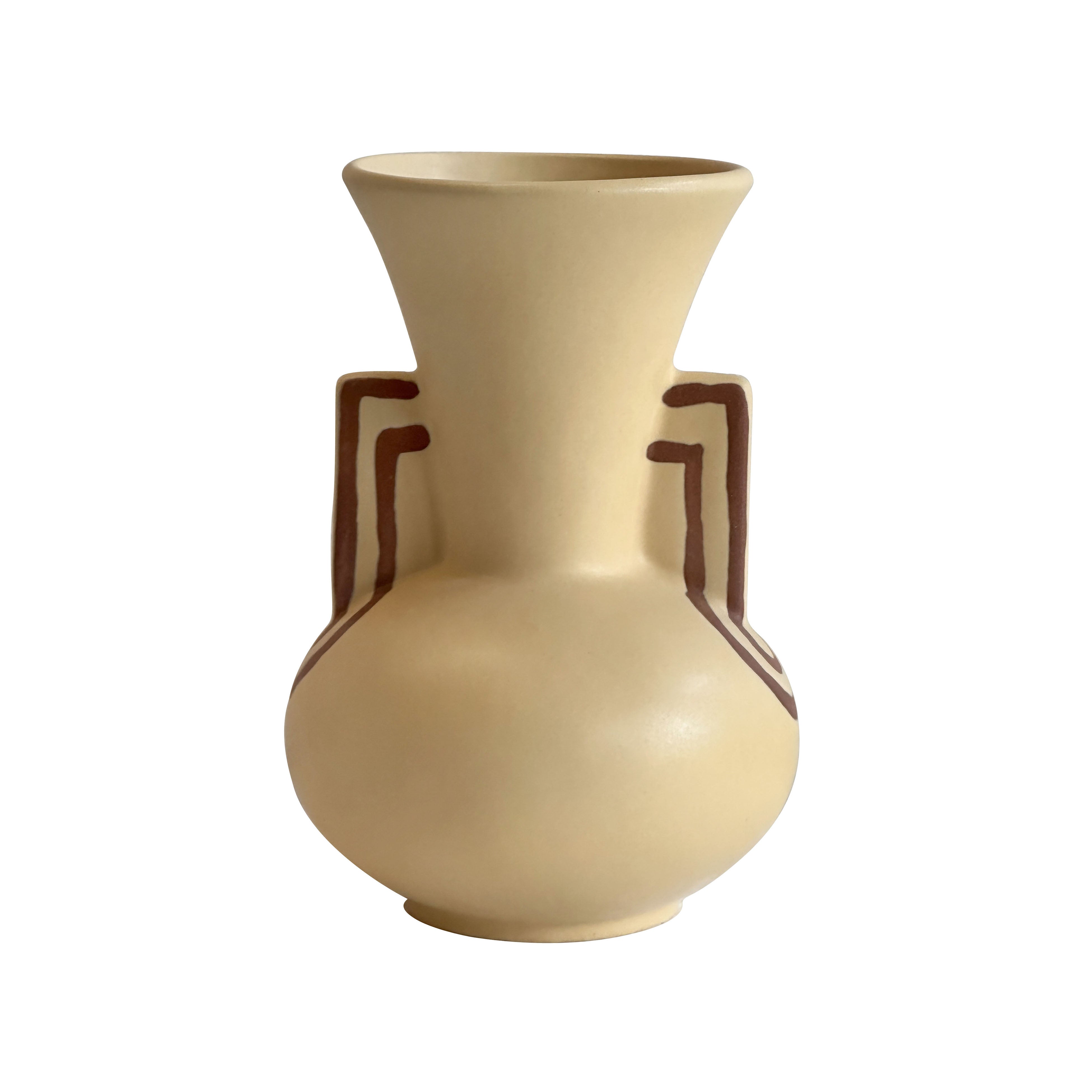 Ceramic Line Art Trumpeter Vase | TOV Furniture