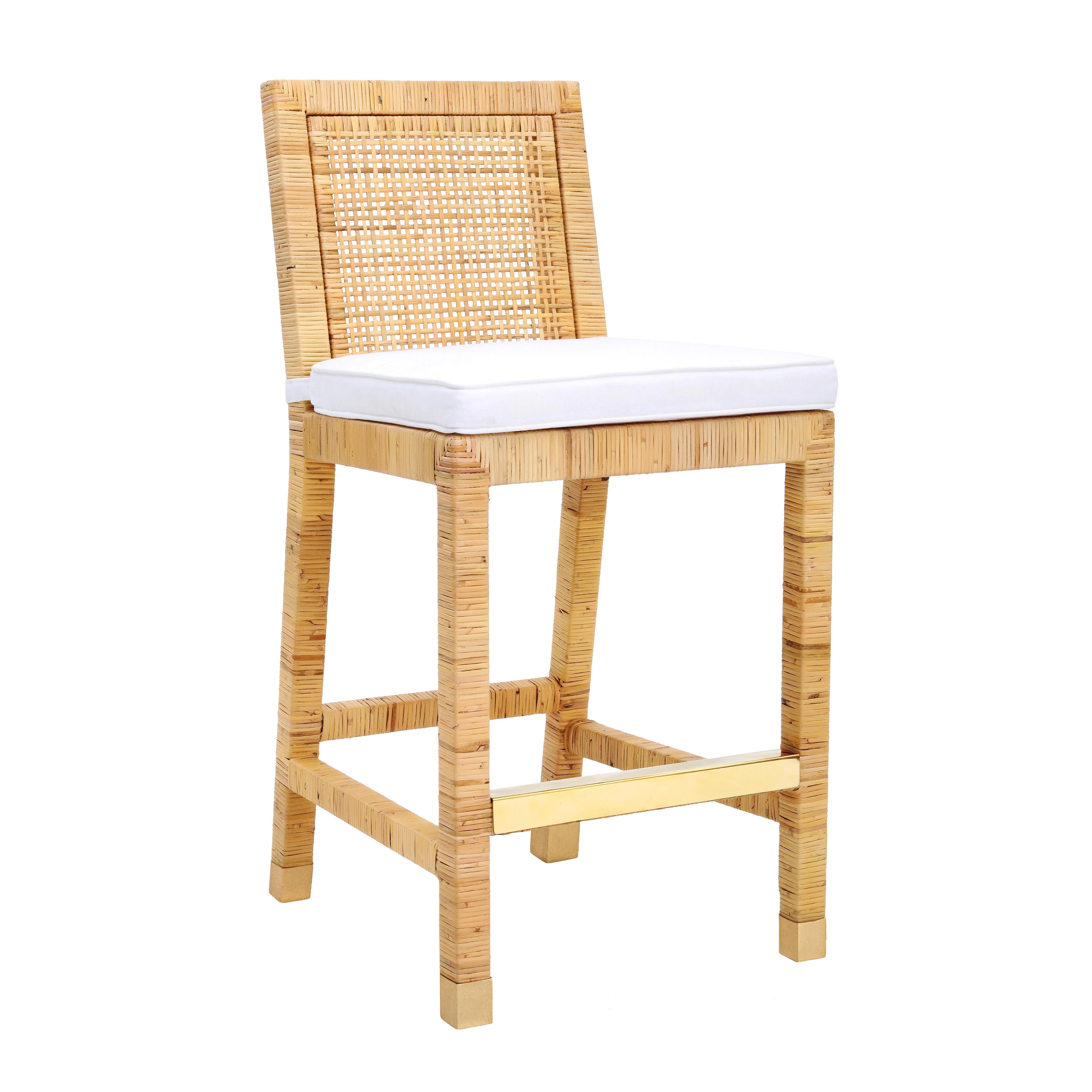 TOV Furniture Amara Rattan Bar Stool