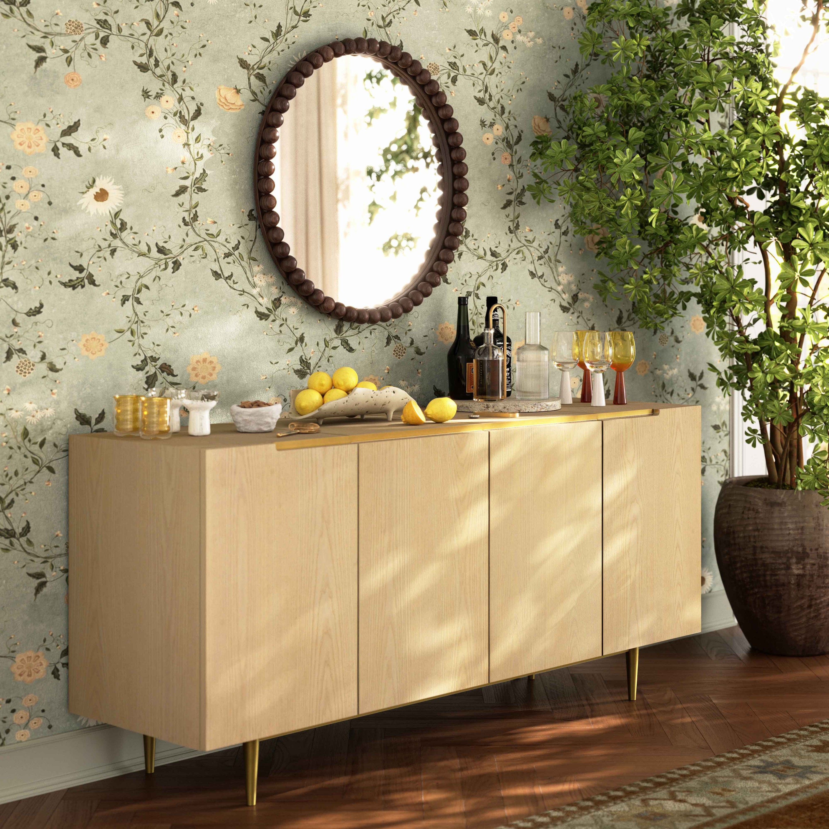 Echo 70" Washed Natural Ash Sideboard | TOV Furniture