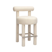 Carmel Cream Performance Velvet Counter Stool | TOV Furniture