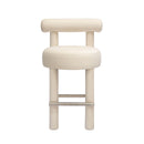 Carmel Cream Performance Velvet Counter Stool | TOV Furniture