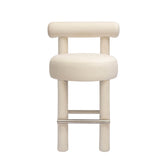 Carmel Cream Performance Velvet Counter Stool | TOV Furniture