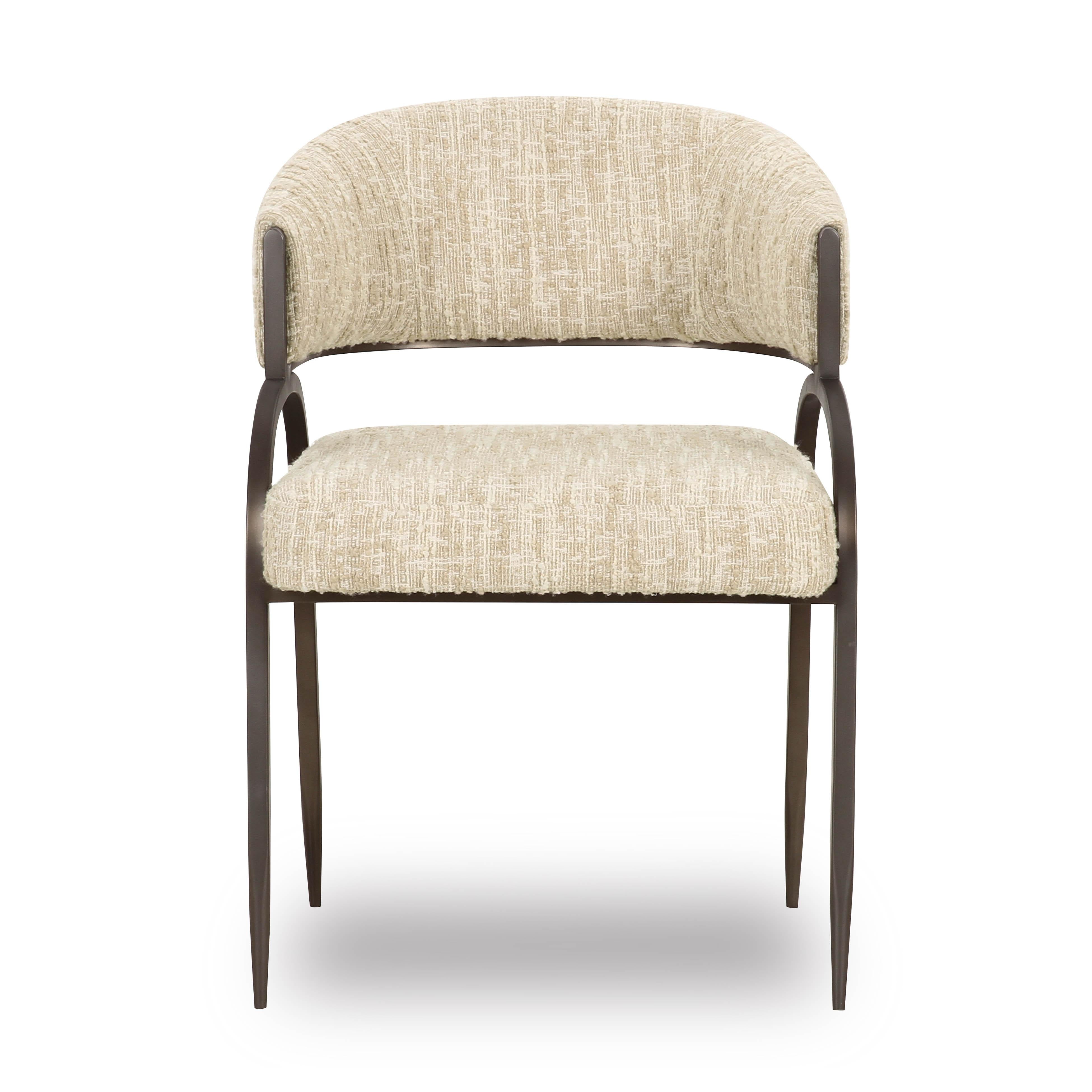 Tatum Taupe Textured Performance Boucle Dining Chair | TOV Furniture