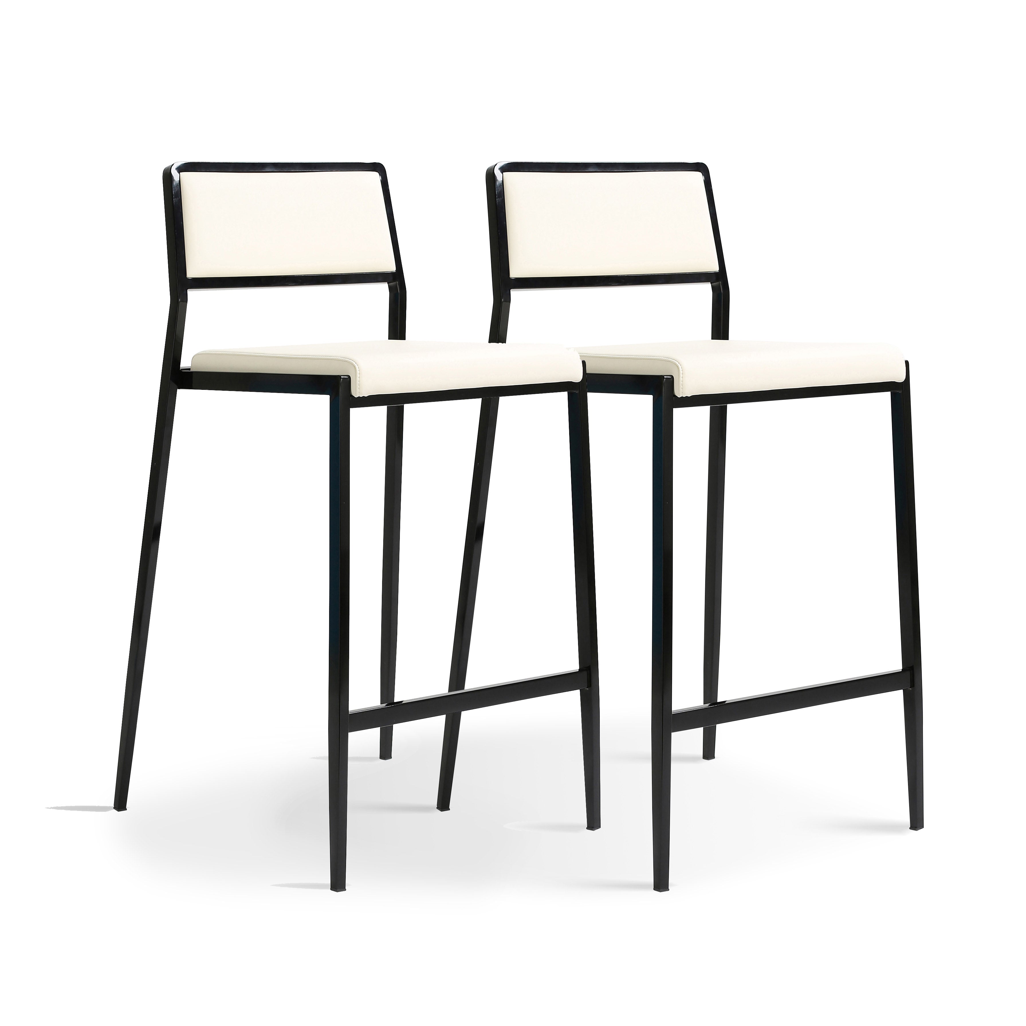 Gale Performance Vegan Leather Stackable Stool - Set of 2 | TOV Furniture