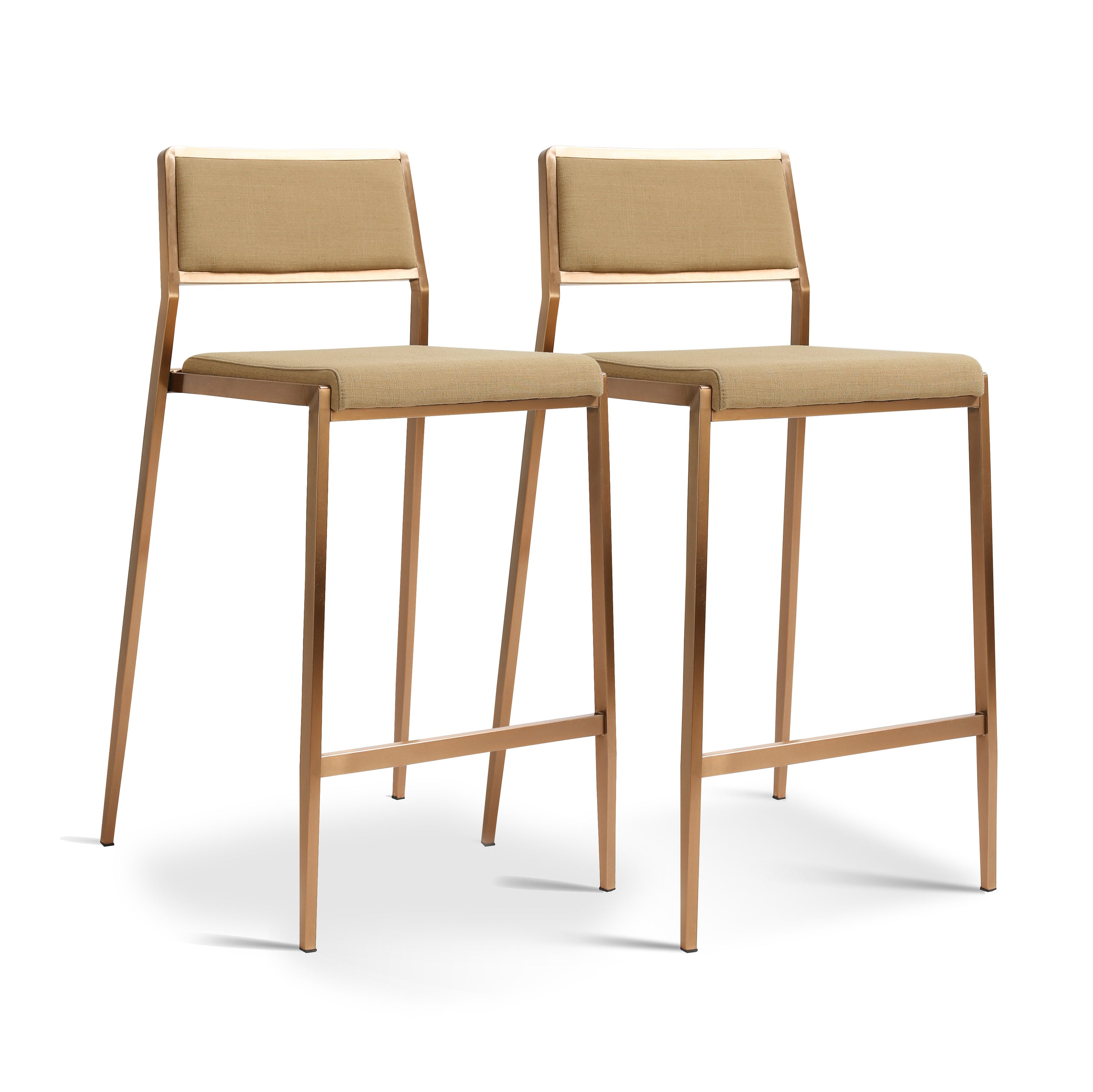Gale Tan Basketweave Stackable Stool - Set of 2 | TOV Furniture