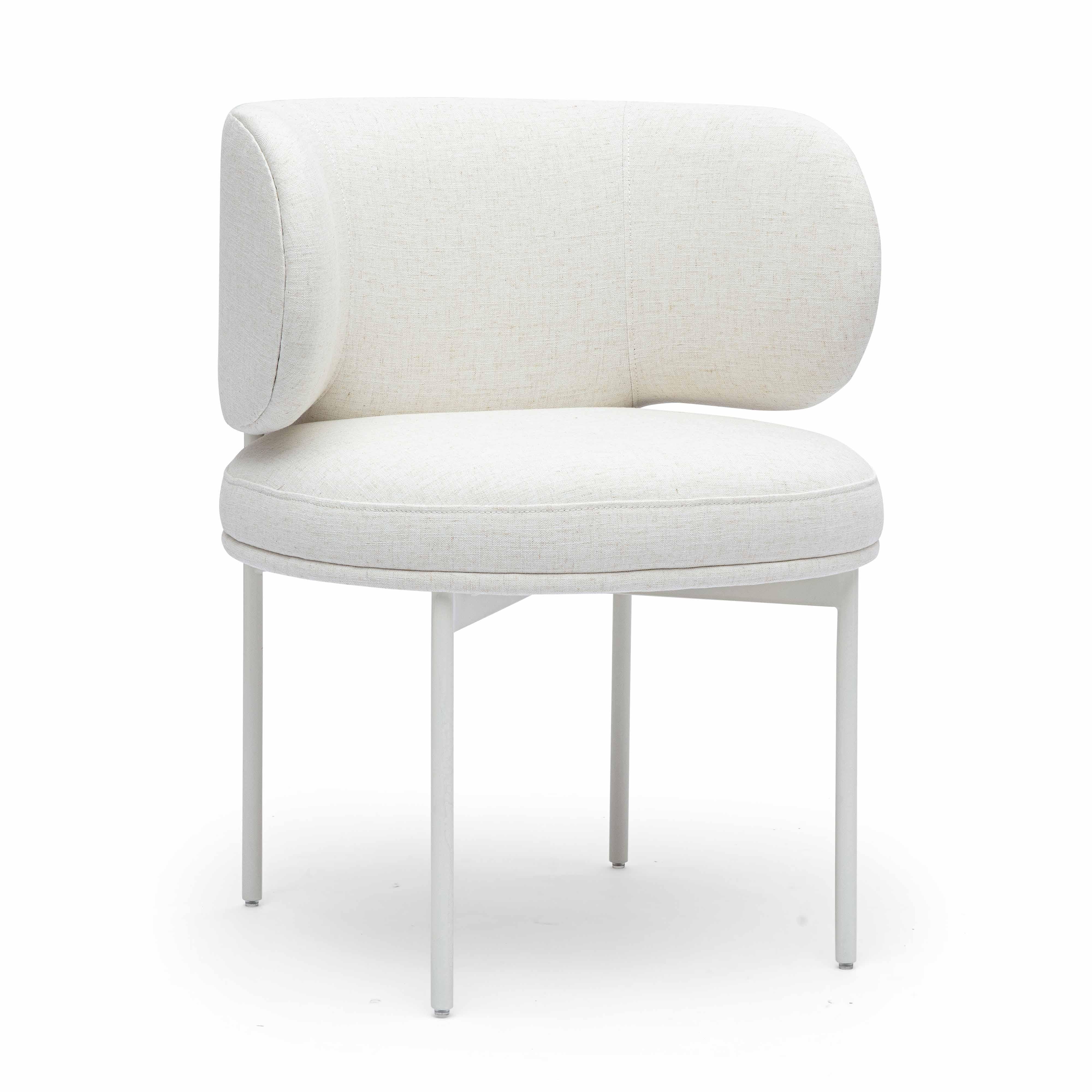 Maureen Cream Performance Upcycled Linen Dining Chair – TOV Furniture