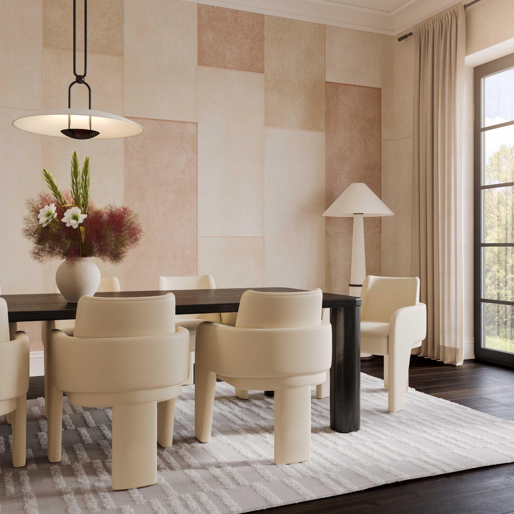 Faith White Boucle Floor Lamp | TOV Furniture