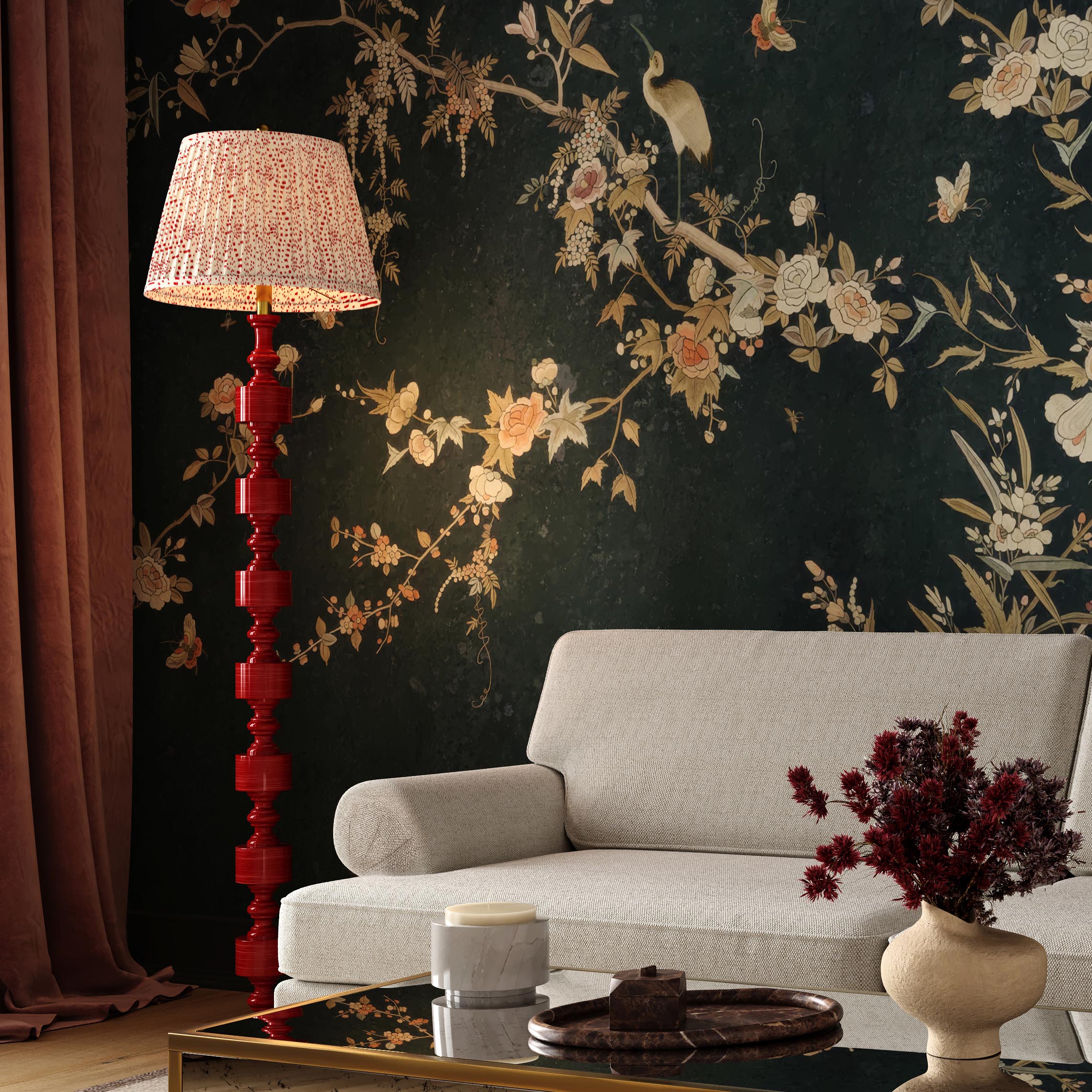 Peggy Pink Spotted Floor Lamp | TOV Furniture