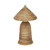 Coco Natural Coconut Fiber Pointed Table Lamp | TOV Furniture