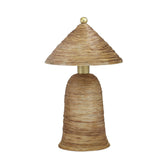 Coco Natural Coconut Fiber Pointed Table Lamp | TOV Furniture