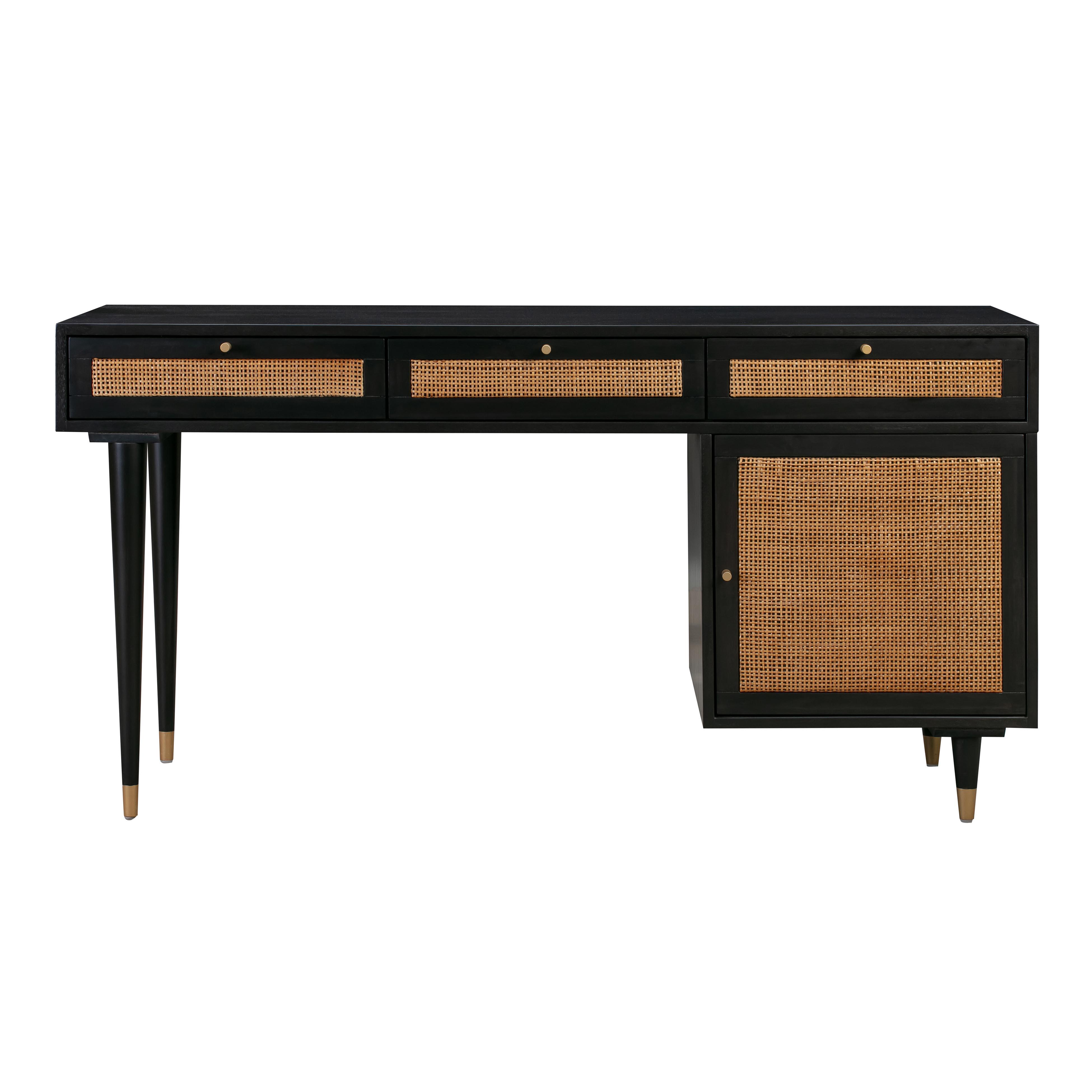 Sierra Cane Desk With Stylish Workspace Furniture | TOV Furniture
