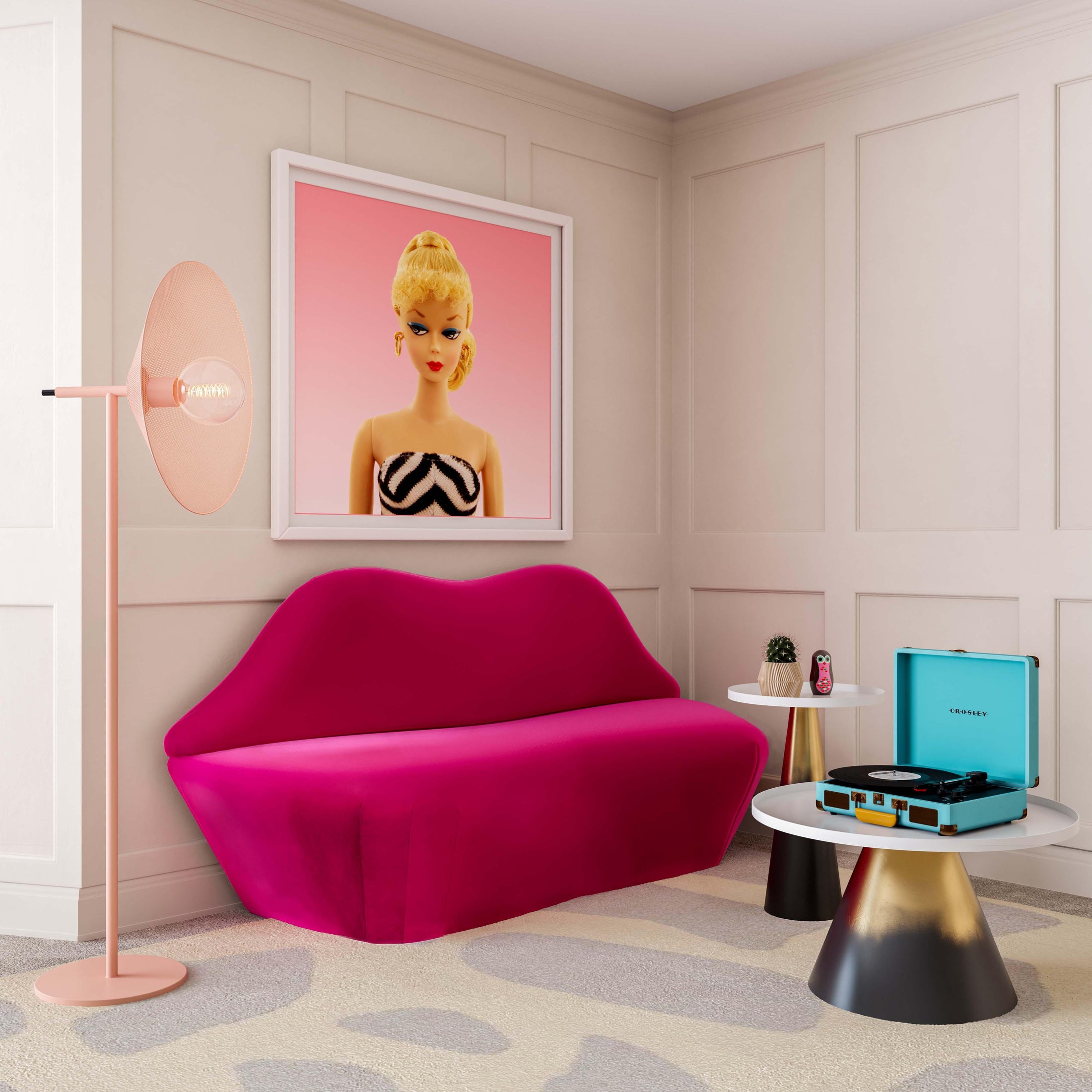 Lips 68" Performance Velvet Settee | TOV Furniture
