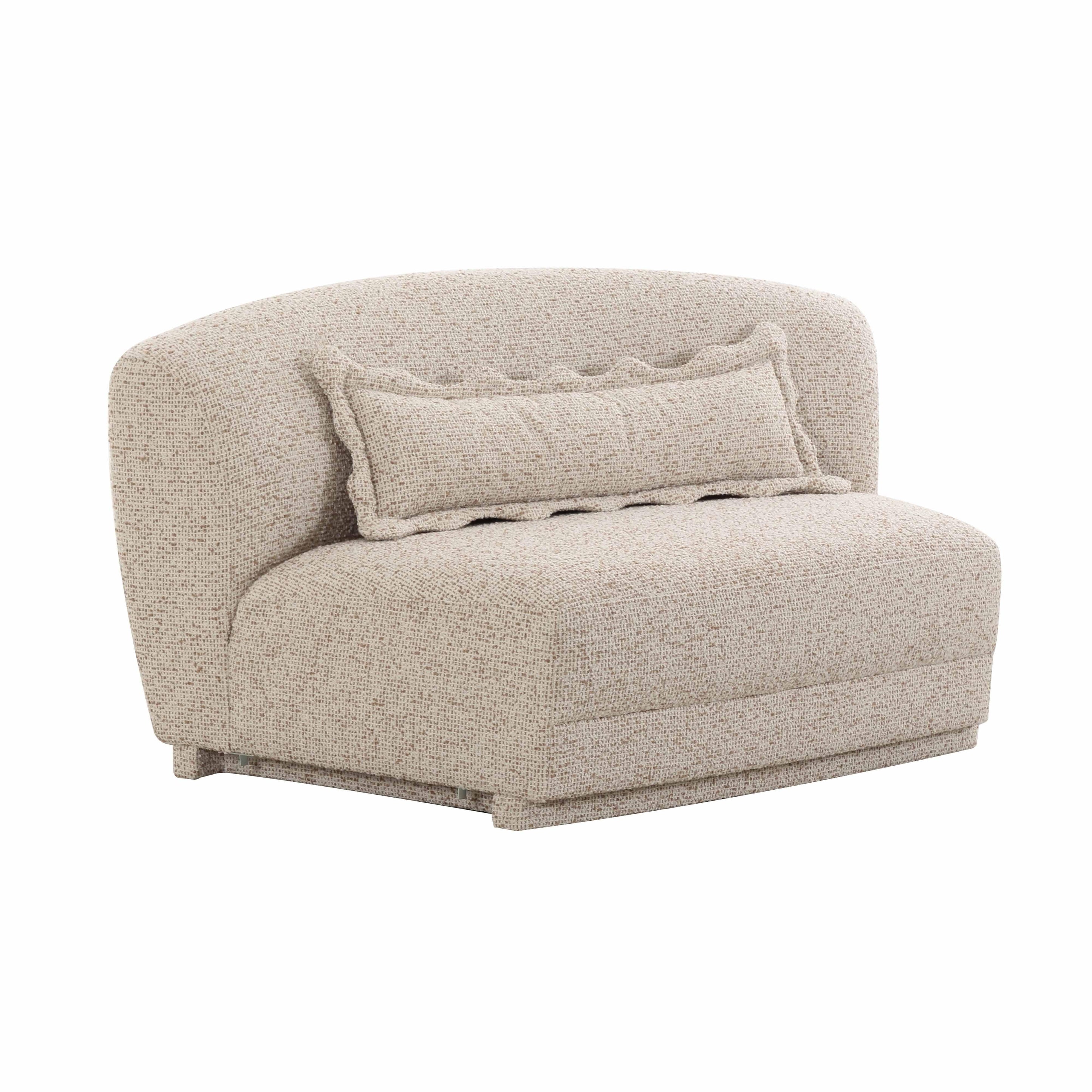 Marion 63" Two-Tone Textured Performance Boucle Armless Loveseat | TOV ...