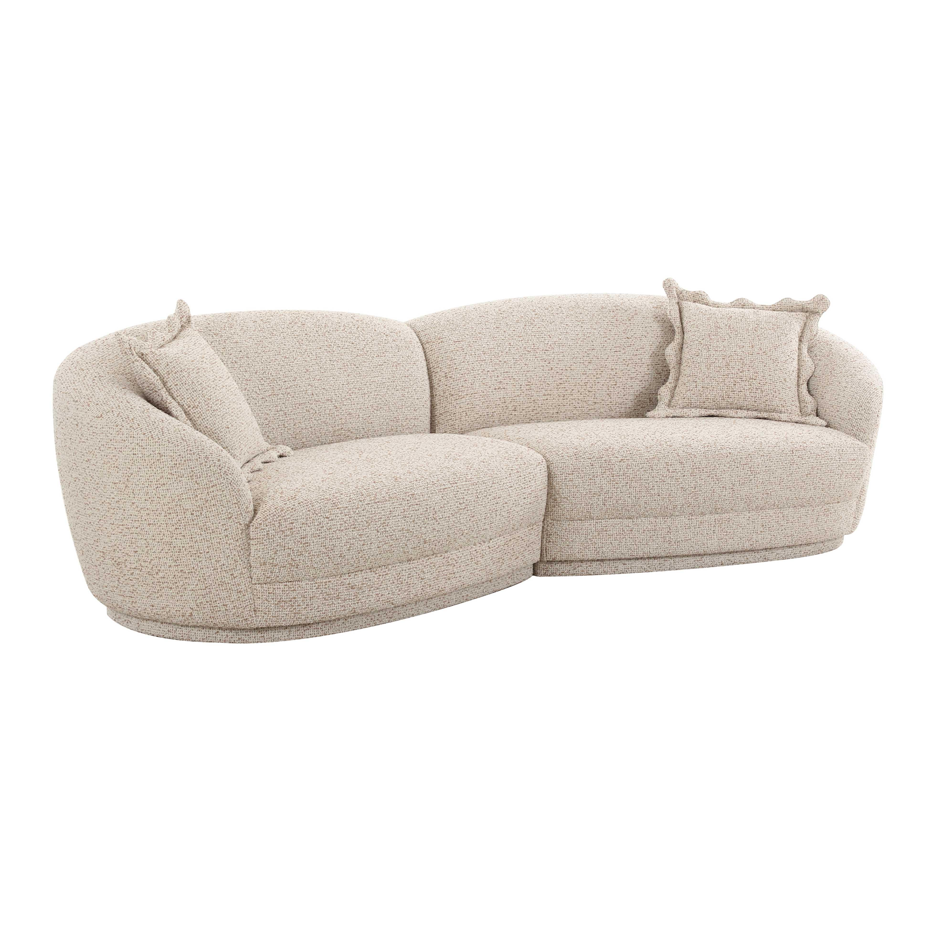 Marion 2-Piece Two-Tone Textured Performance Boucle Sectional | TOV ...