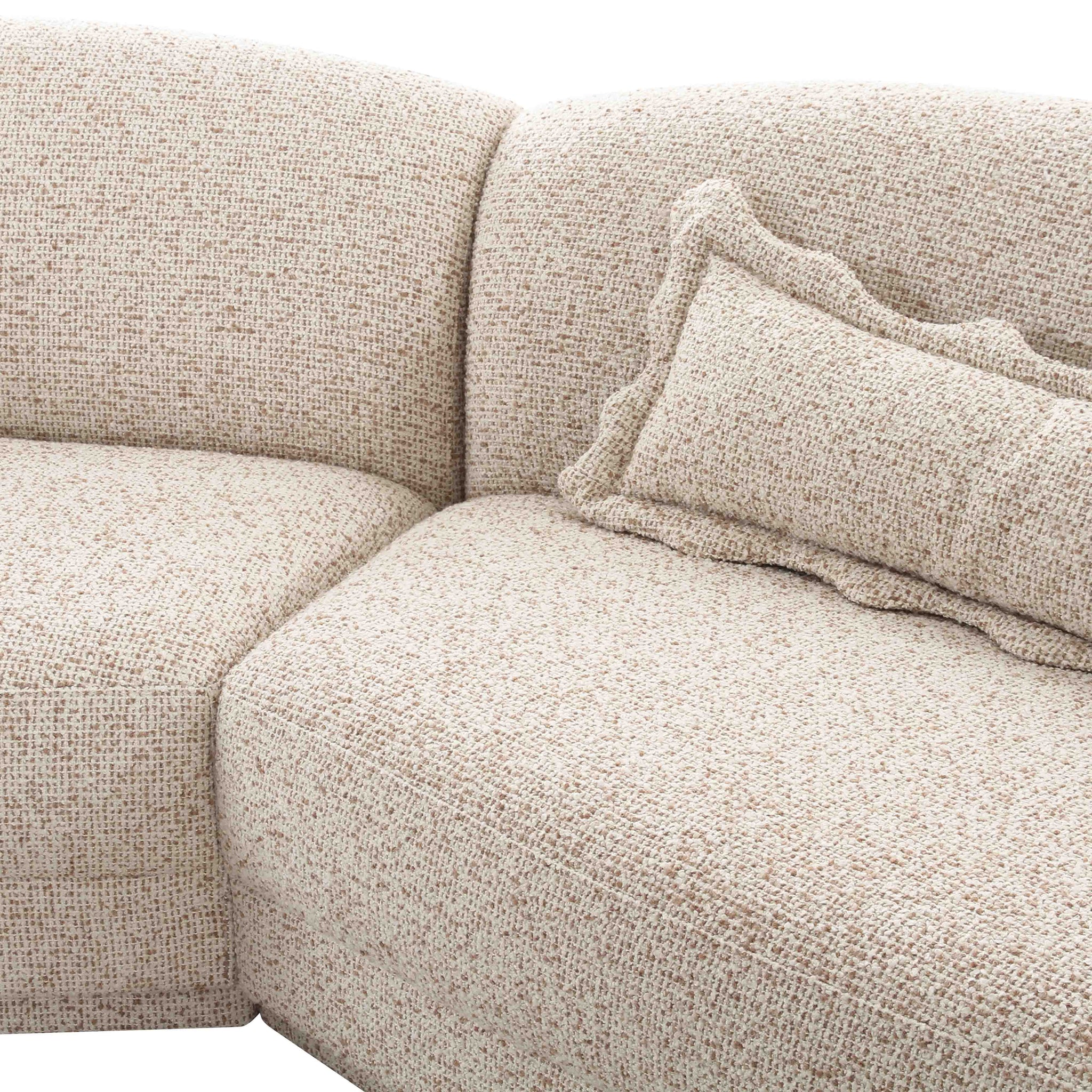 Marion 3-Piece Two-Tone Textured Boucle Sectional | TOV Furniture
