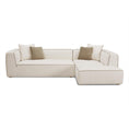 Tristine 2-Piece Cream Contract-Grade Linen L-Shaped Sectional | TOV ...
