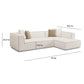 Tristine 2-Piece Cream Contract-Grade Linen L-Shaped Sectional | TOV ...