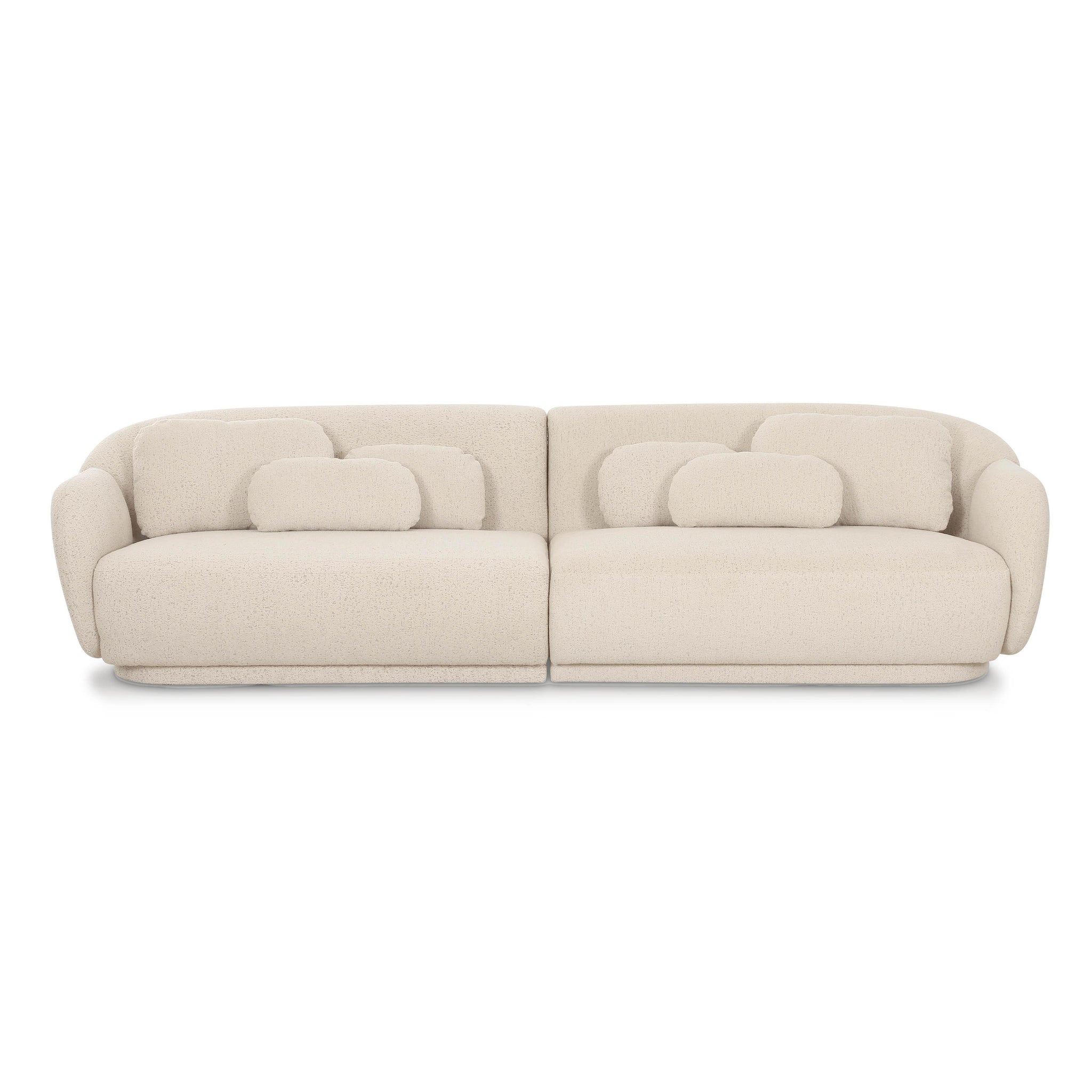 Misty 115" Cream Performance Boucle Modular Sofa | TOV Furniture