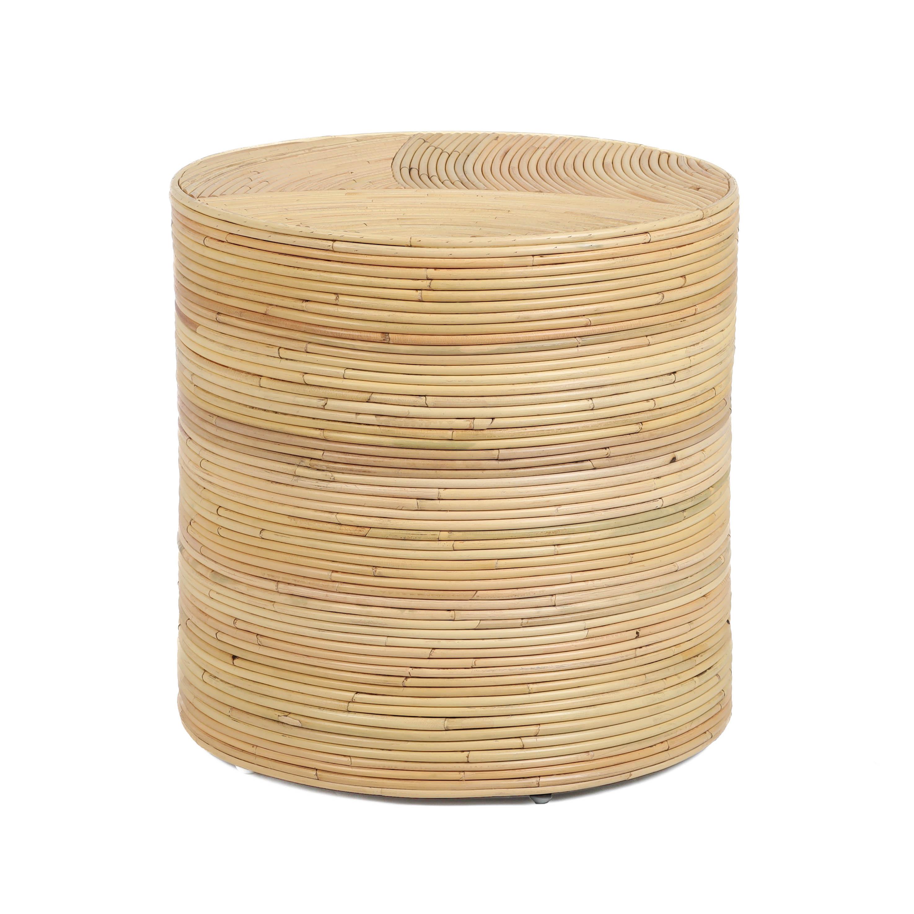 Matea Natural Rattan Arch Side Table | TOV Furniture