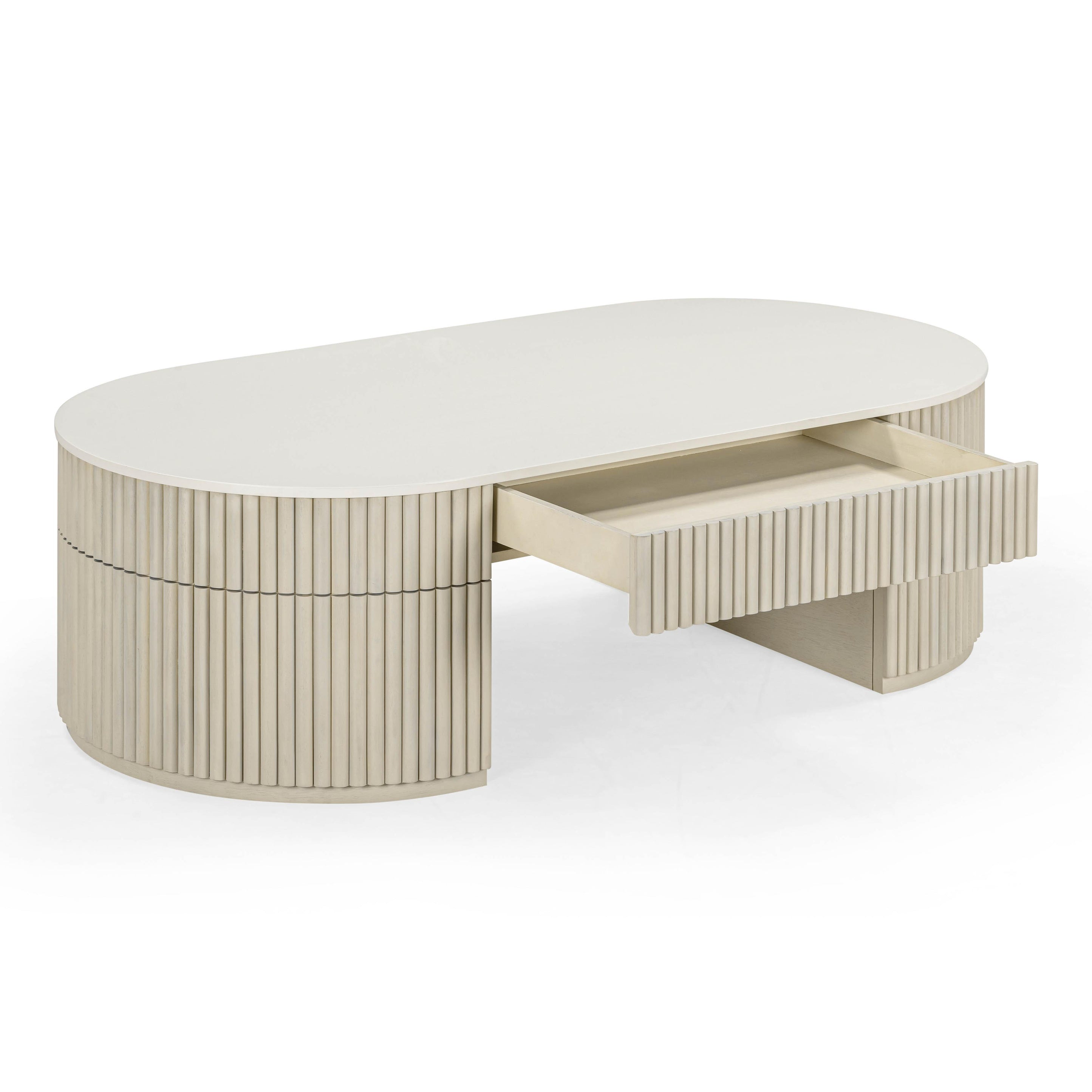 Bella 52" Cream Large Storage Coffee Table – TOV Furniture