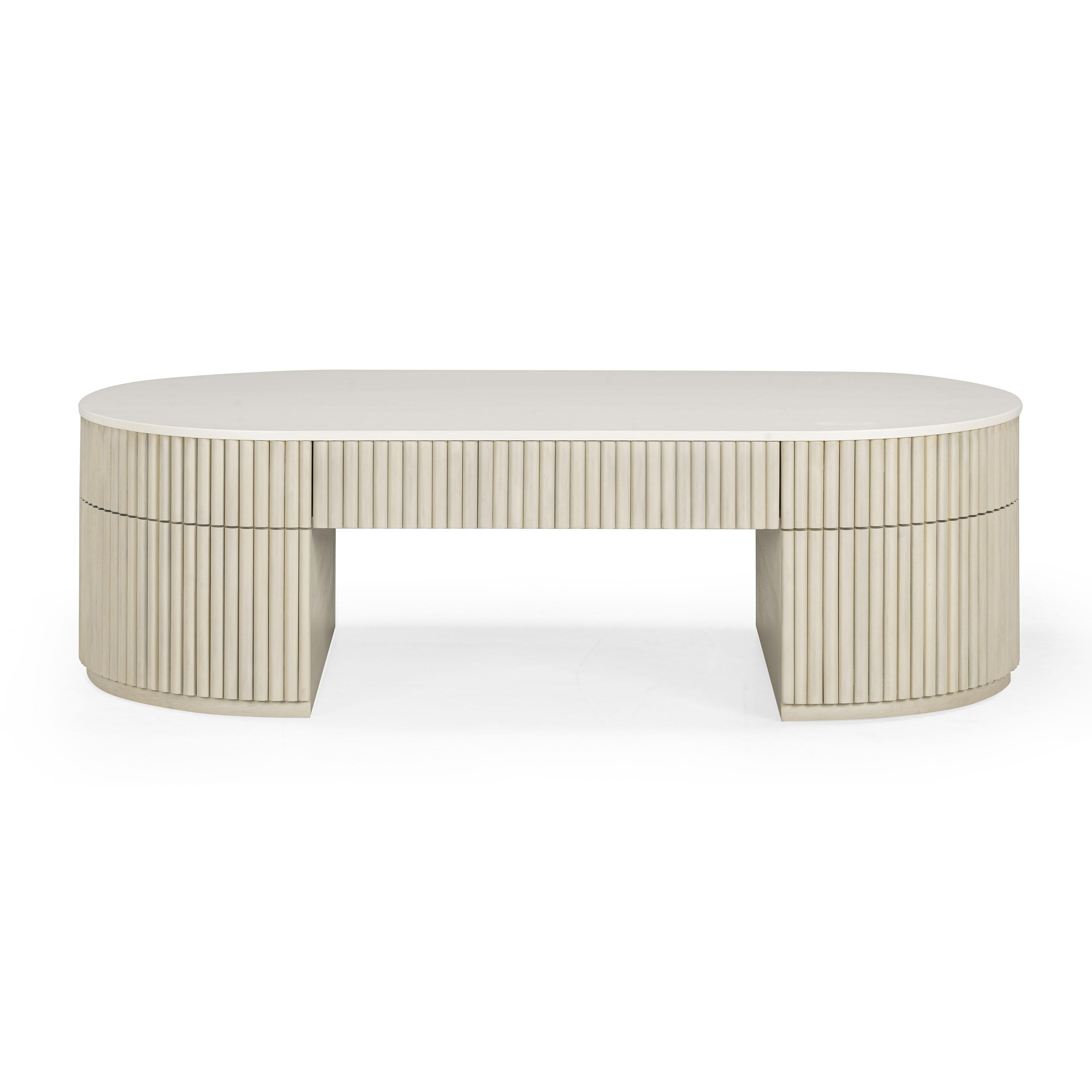 Bella 52" Cream Large Storage Coffee Table – TOV Furniture