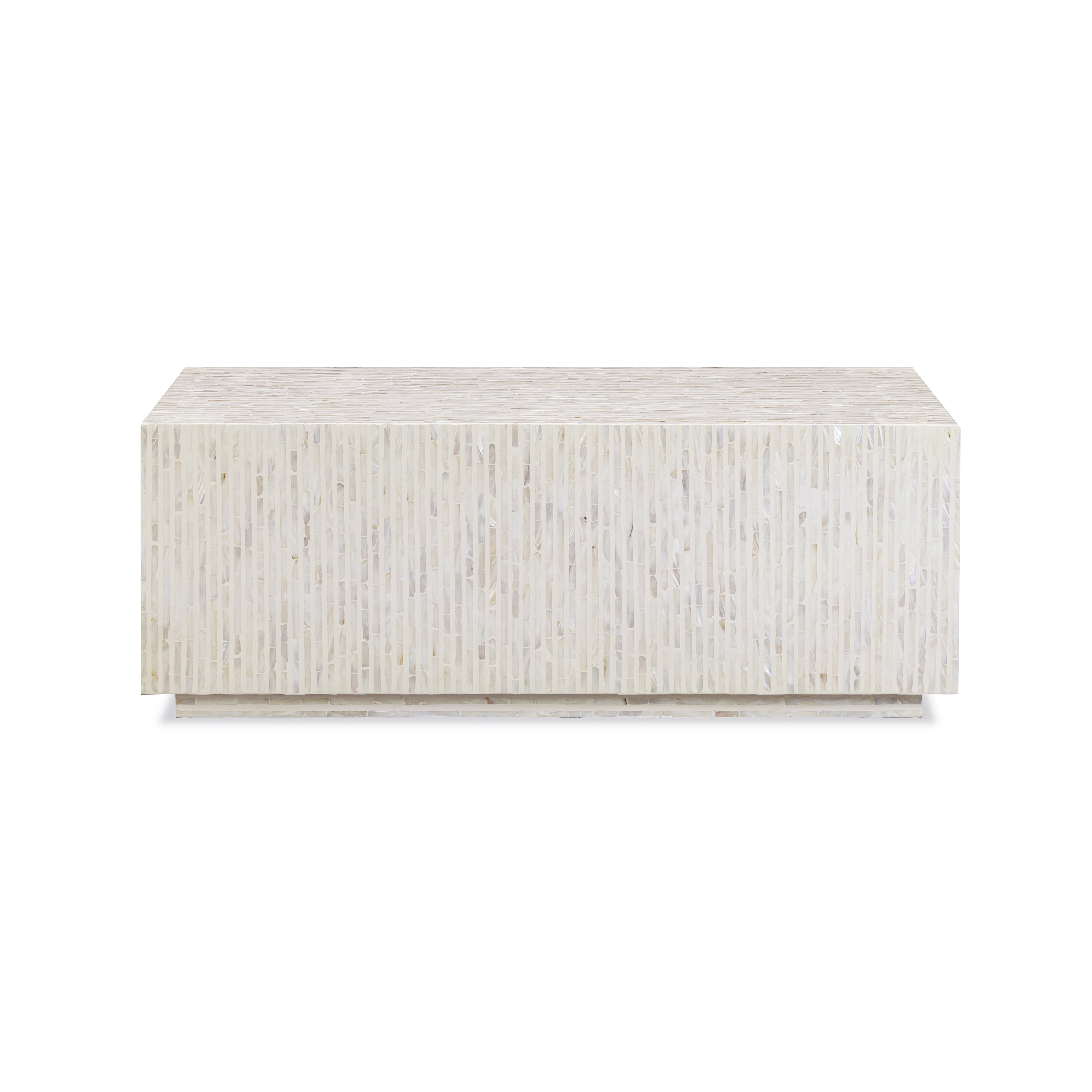 Earl 48" Shell Rectangular Coffee Table | TOV Furniture
