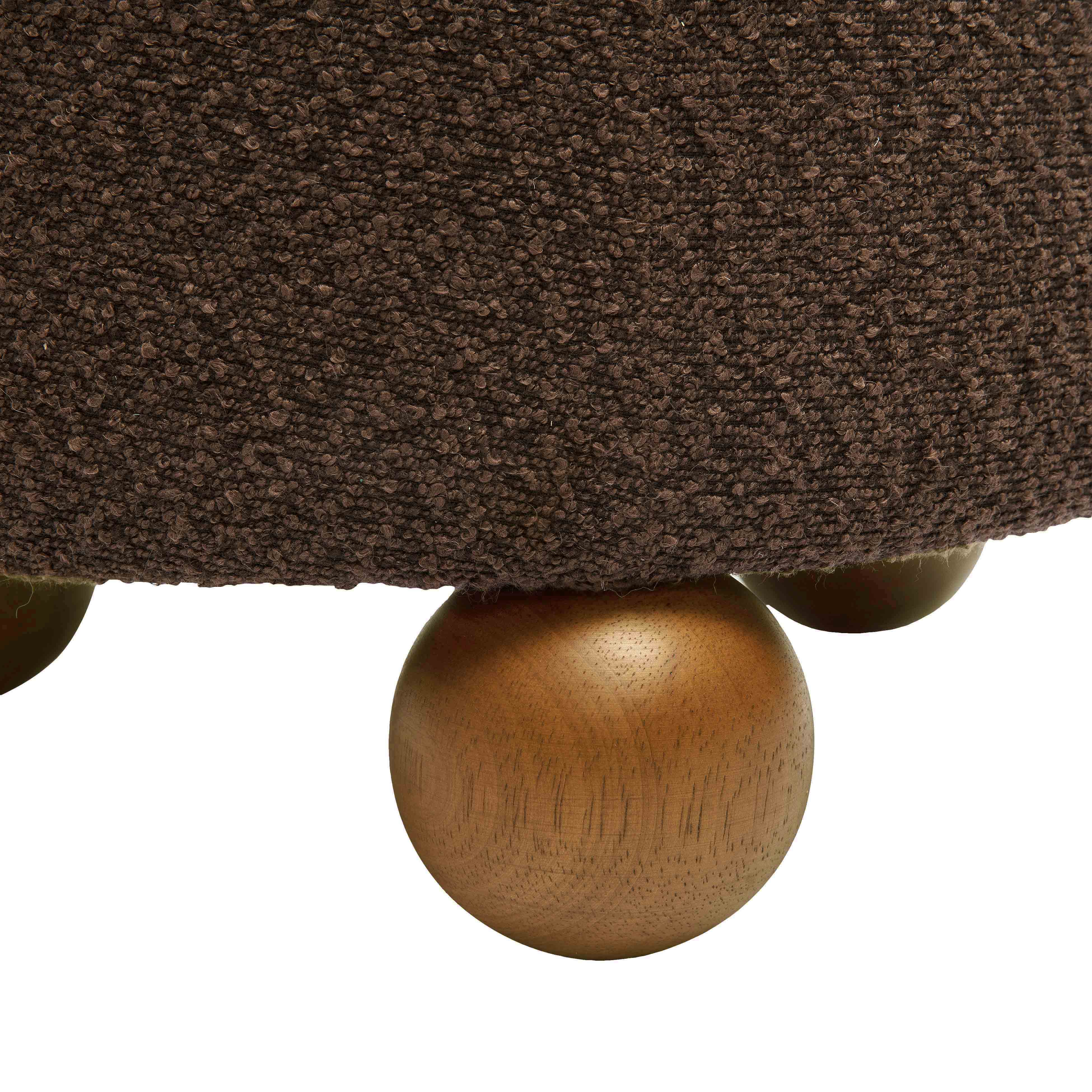 Jaine Chocolate Brown Boucle Stool – TOV Furniture