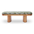 Ollie 48" Olive Green Leopard Jacquard Bench | TOV Furniture