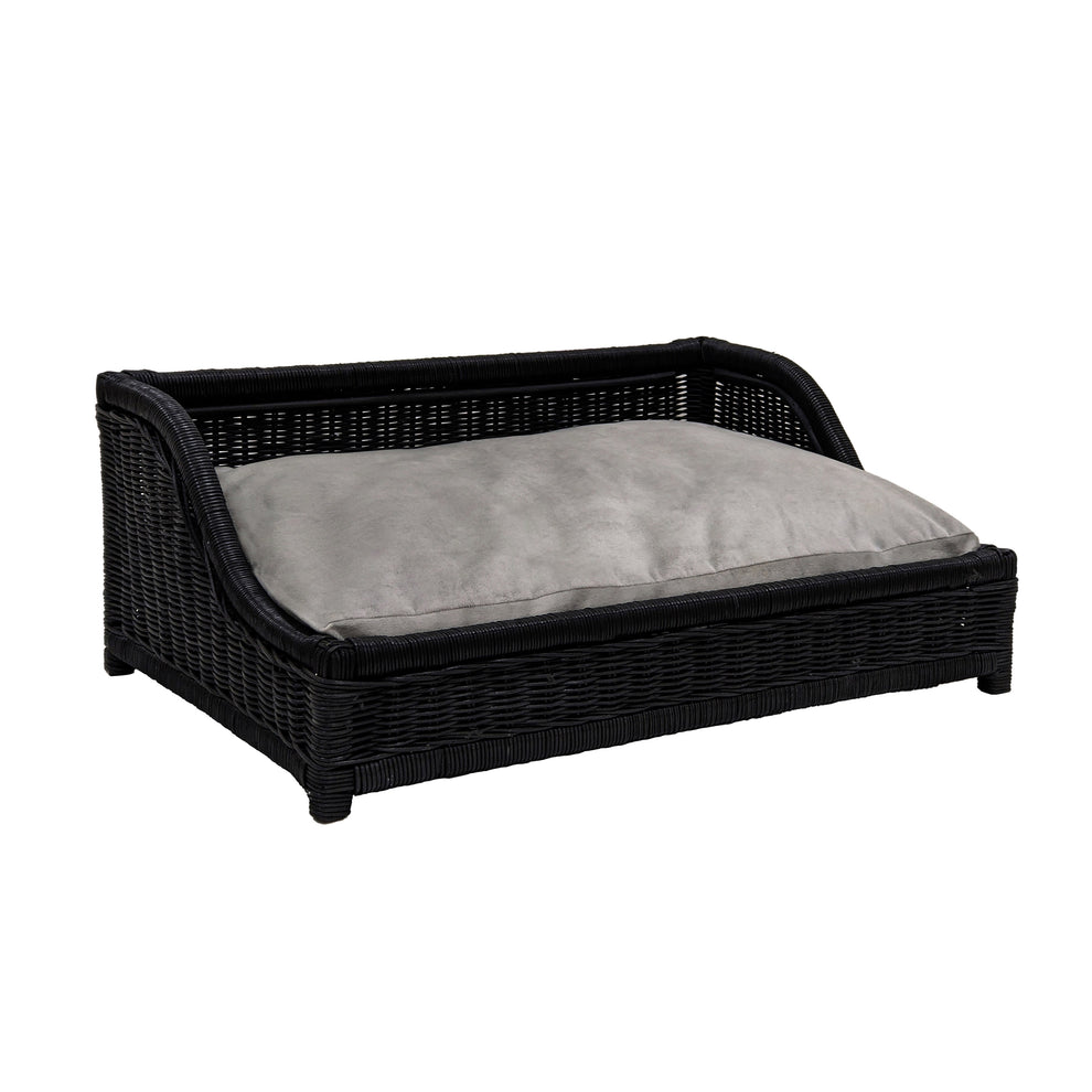 Poppy Black Rattan Small Pet Bed – TOV Furniture