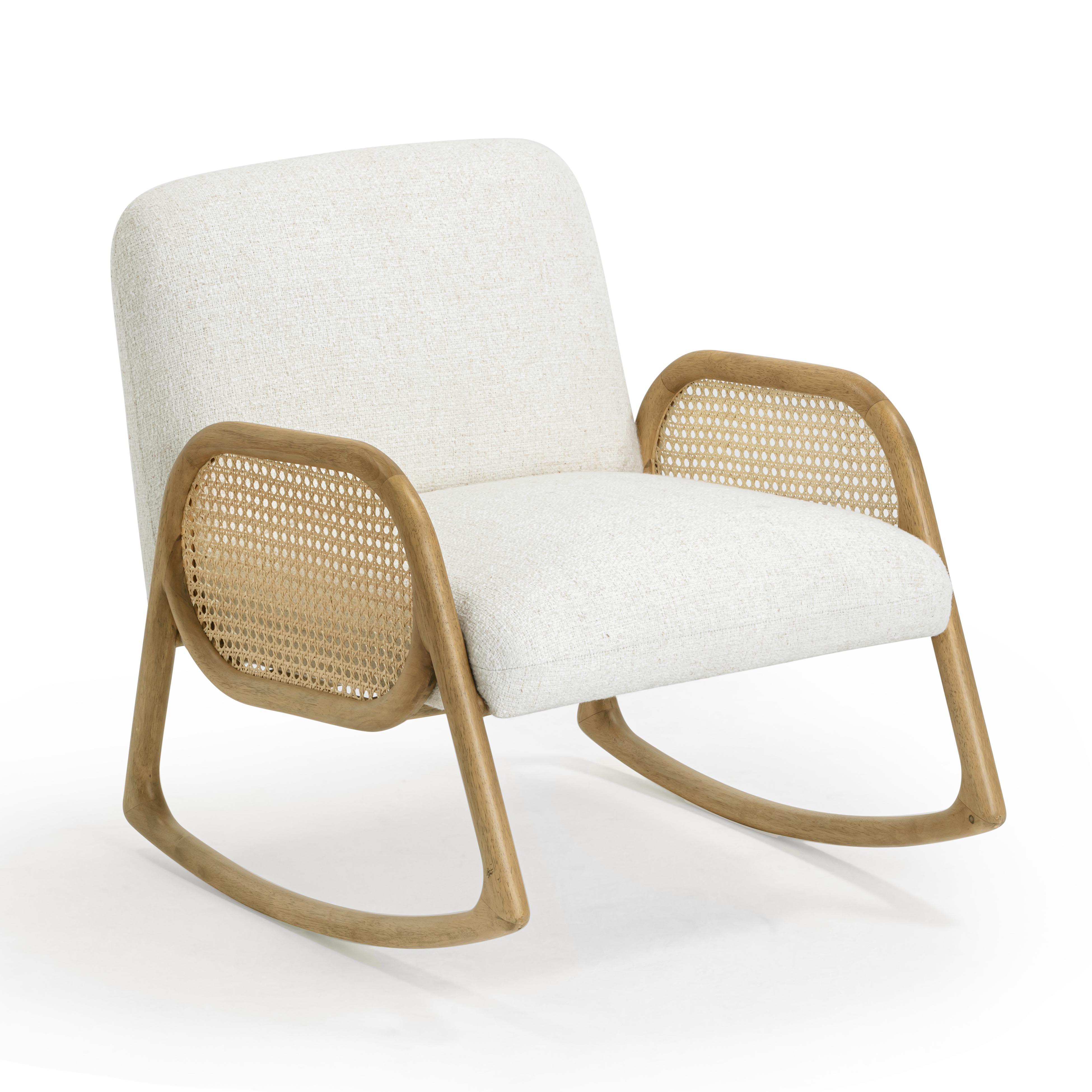 Bonney Cream Performance Fabric Rocking Chair | TOV Furniture