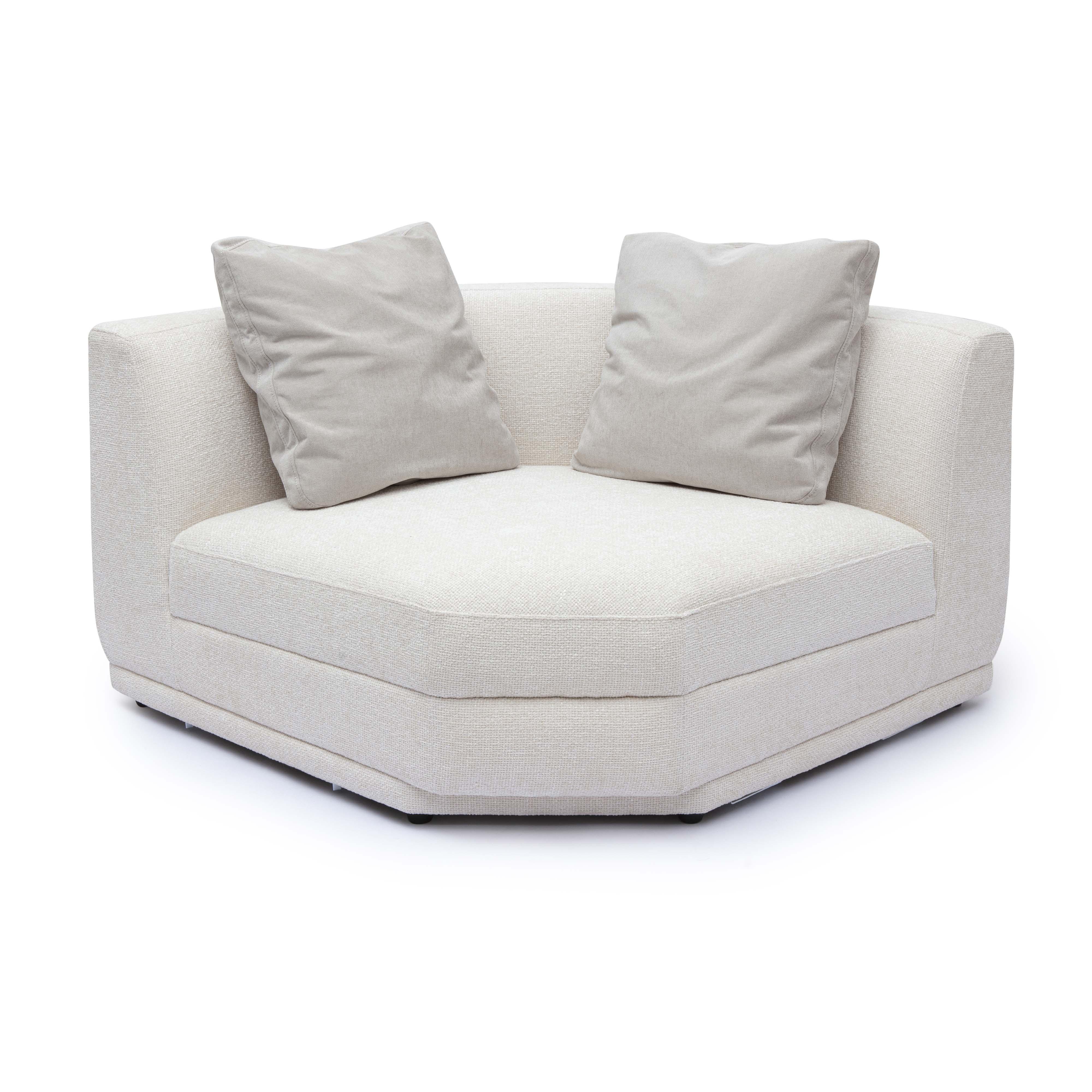 Perry Cream Chenille Modular Wedge Corner Chair – TOV Furniture