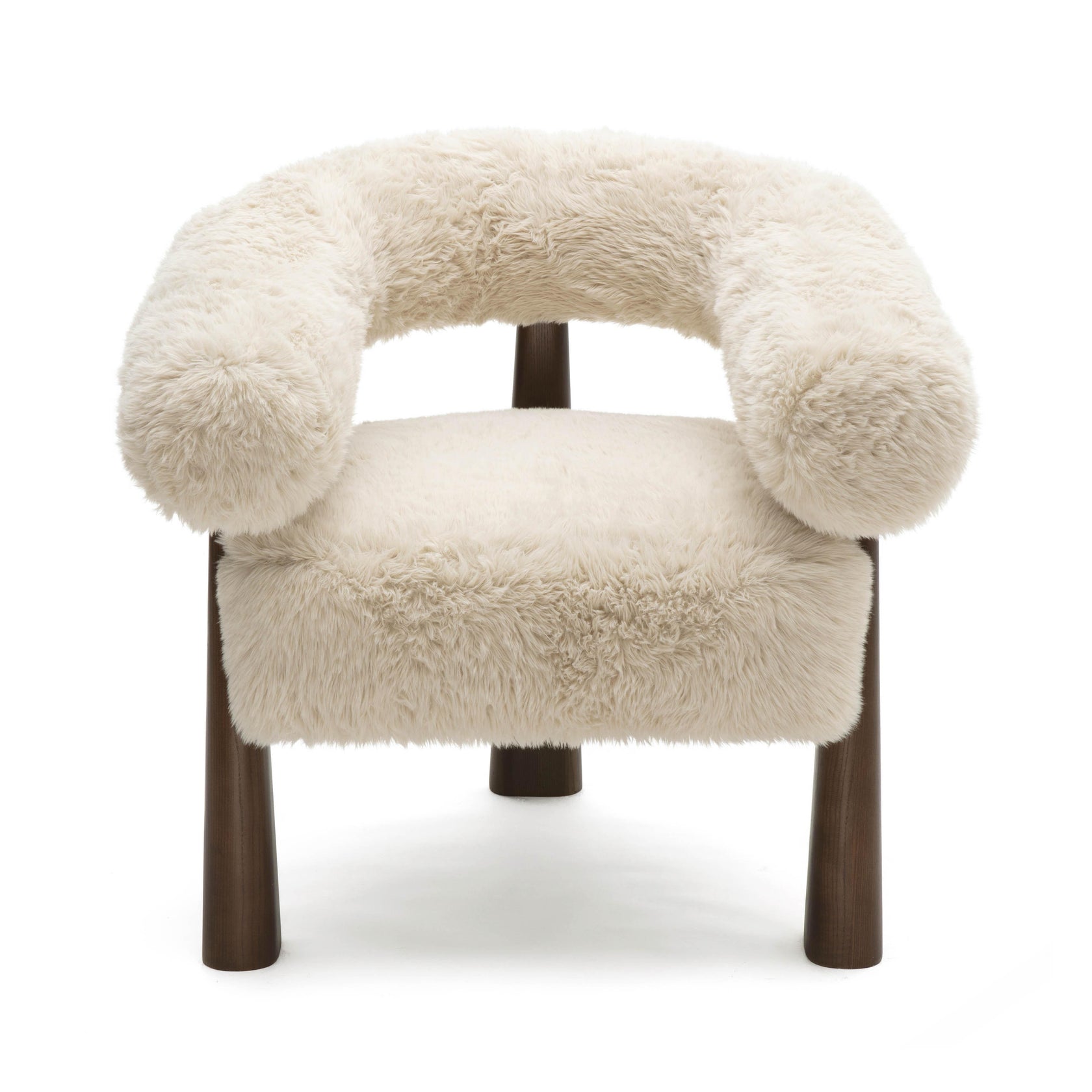 Spara Contract-Grade Straight Vegan Shearling Accent Chair | TOV Furniture