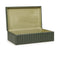 Eton Ribbed Green Vegan Leather Contract-Grade Storage Box | TOV Furniture