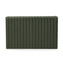 Eton Ribbed Green Vegan Leather Contract-Grade Storage Box | TOV Furniture