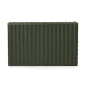 Eton Ribbed Green Vegan Leather Contract-Grade Storage Box | TOV Furniture