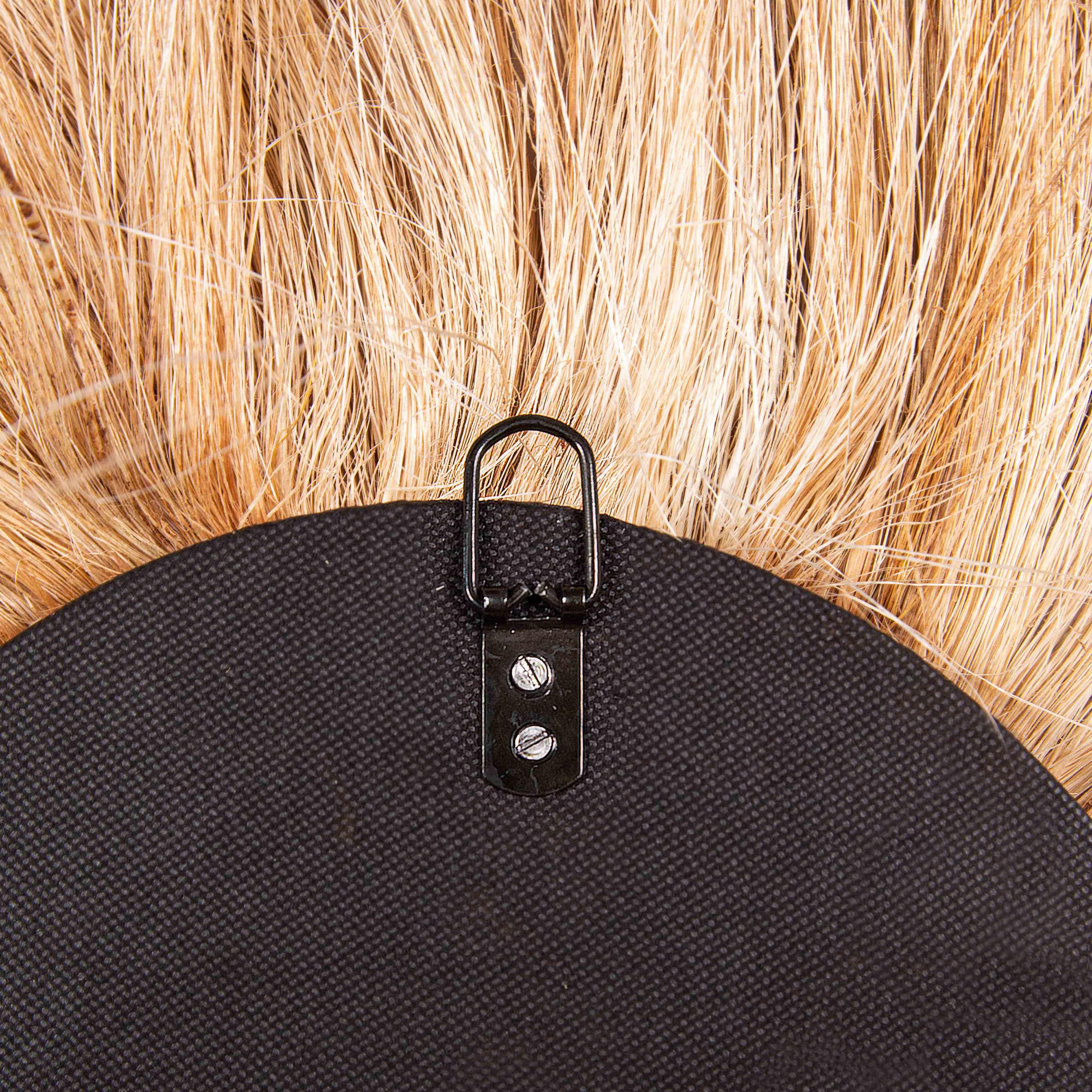 Tribal 25.6"X35.4" Natural Abaca Grass Oval Wall Mirror | TOV Furniture