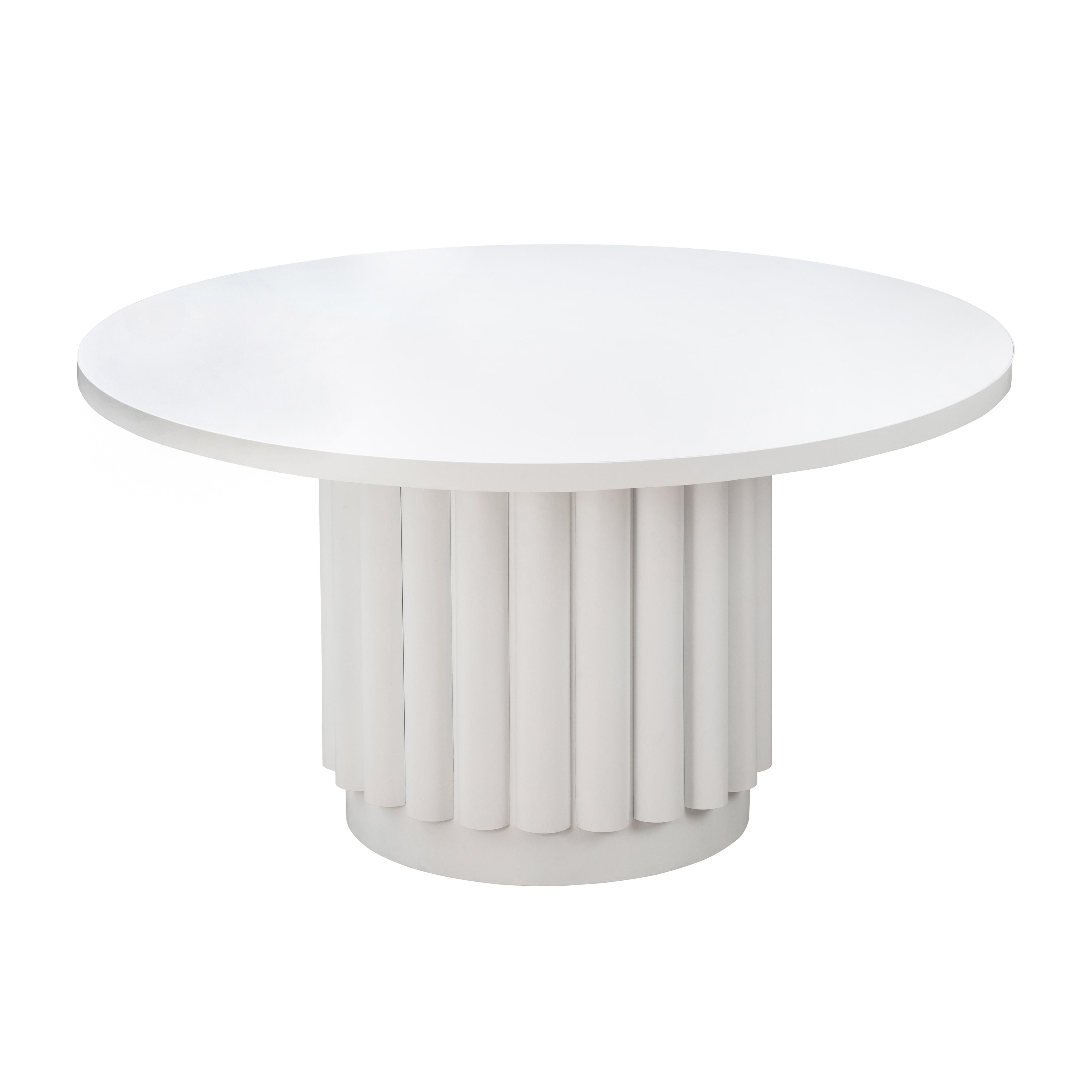 White outdoor table round store